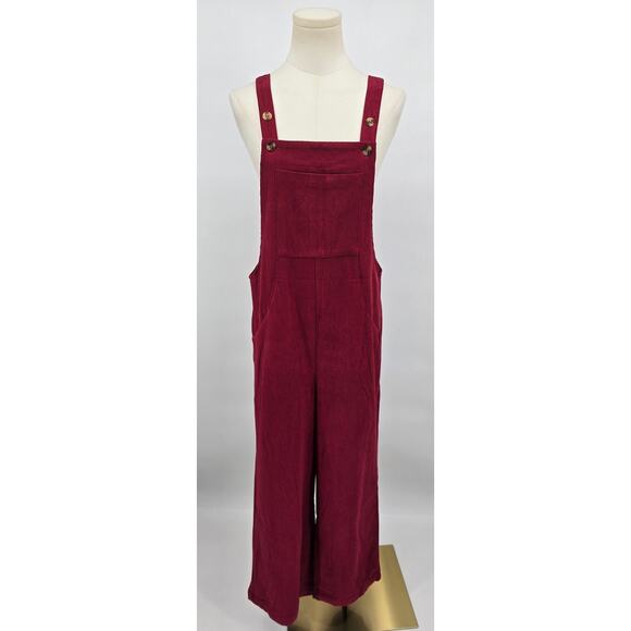 Amazon | Pants & Jumpsuits | Cherrycarmine Red Corduroy Adjustable ...